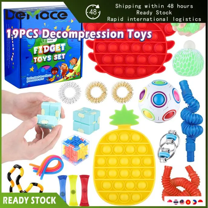 DeMoce 19PCS Stress Reliever Toys Set Anxiety Toys Sensory pop it ...