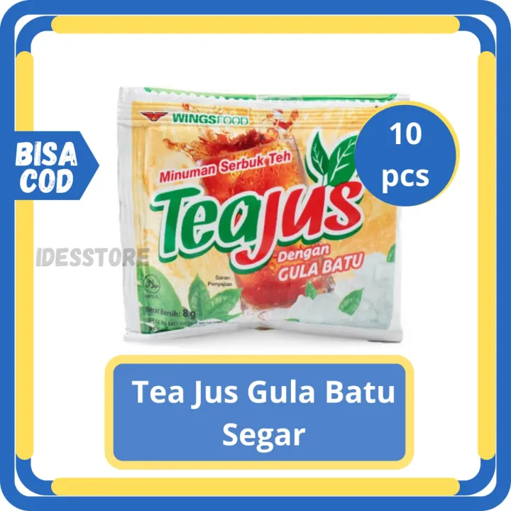 Tea Jus Gula Batu 1 Renceng 10 Sachet segar Minuman murah enak tidak ...