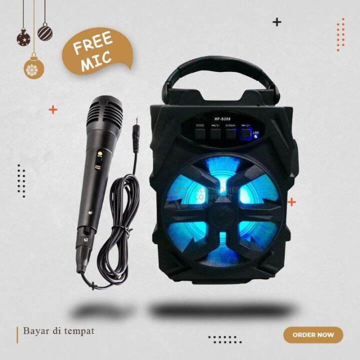 SPEAKER BLUETOOTH KARAOKE SPEAKER HF S288 WITH MIC KARAOKE - Hotsale | Lazada Indonesia