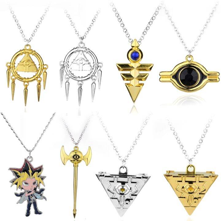 【CW】 Anime Yu Gi Oh Chain Necklace Yu-Gi-Oh AIBO Yugi Muto ATEM Figure ...