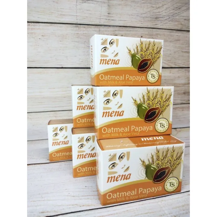 now milk price ۩ MENA SOAP OATMEAL PAPAYA WITH MILK ALOEVERA 150GRAMS 6 ...