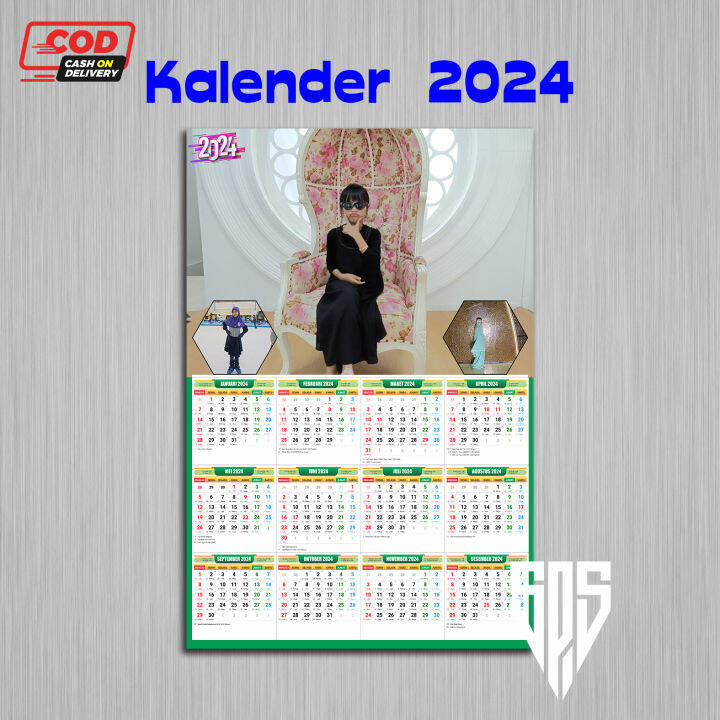 kalender Custom 2024 Free Tambah Foto | Lazada Indonesia