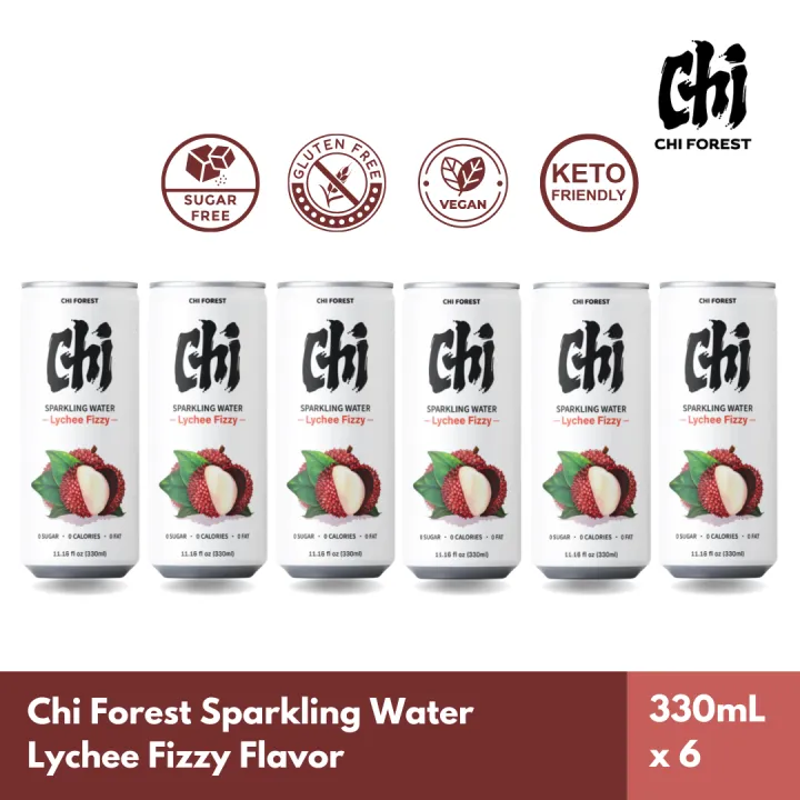 Chi Forest Lychee Fizzy Sparkling Water - Pack of 6 330ml | Lazada PH