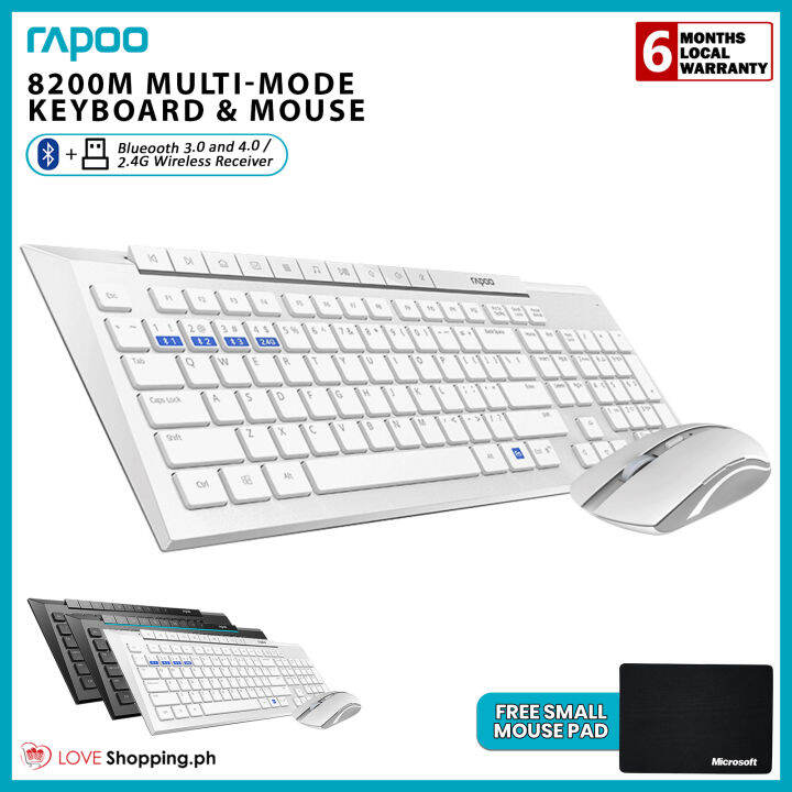 RAPOO 8200M / X336M / 8200G Bluetooth 3.0 Multi-mode 2.4G Wireless ...