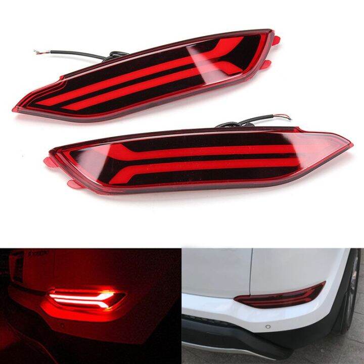 Niscarda 2X LED Rear Bumper Reflector Light Car Driving Brake Fog Trim ...