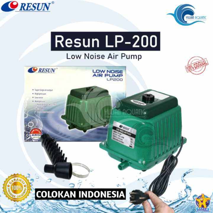 RESUN LP 200 POMPA UDARA AERATOR AIR PUMP AQUARIUM KOLAM LP 200 ...