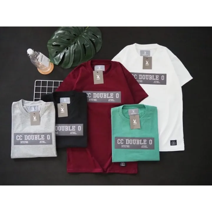 💥เสื้อยืดแขนสั้นCC DOUBLE O💥งานปักงานป้าย(ผ้าคอตตอล100% ชายหญิง)No.61 ...