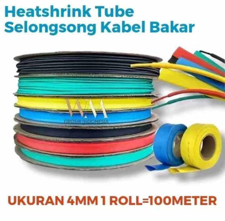 Heatshrink D-4mm 1 ROLL Heat Shrink Tubing Selongsong Kabel Bakar ...