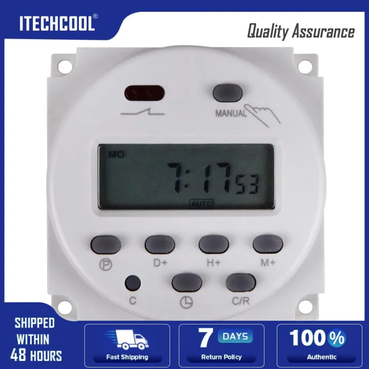 Dc 12v 16a Digital Lcd Power Programmable Timer Time Switch Relay 16a