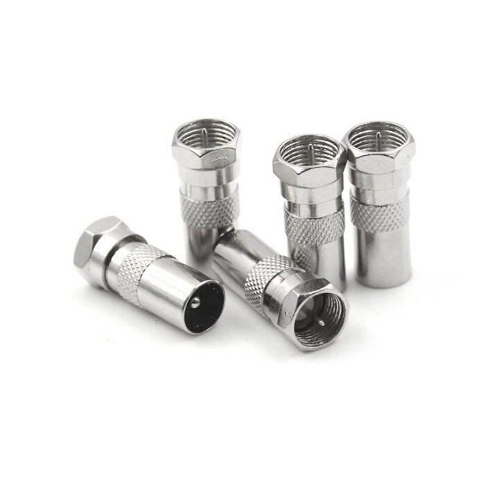 ️Ready Stock 5pcs F MALE plug TO IEC DVB-T TV PAL MALE STRAIGHT COAX ...