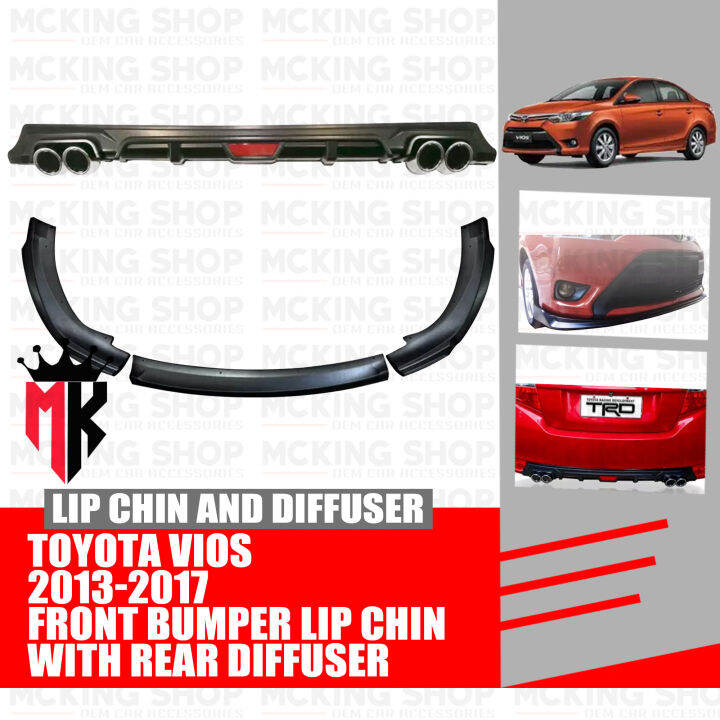 Toyota Vios 2013-2017 GEN 3 Front Bumper Lip Chin with Rear Bumper ...