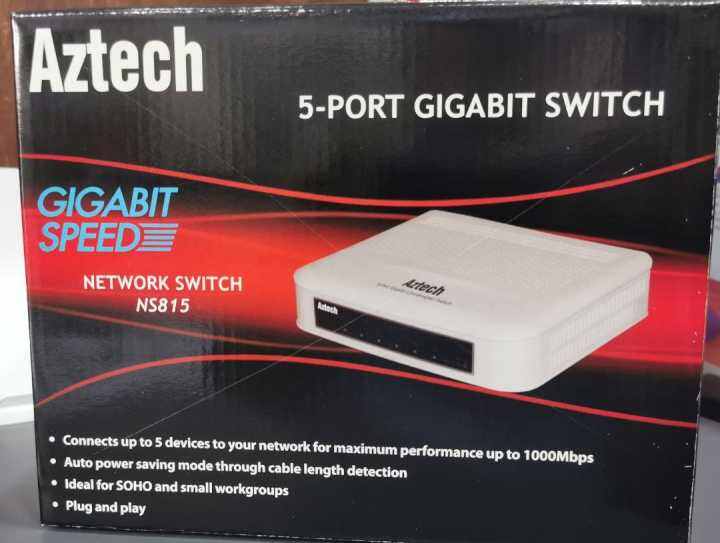 [PDF] NS815 – AZTECH 5-PORT GIGABIT UNMANAGED SWITCH | Lazada