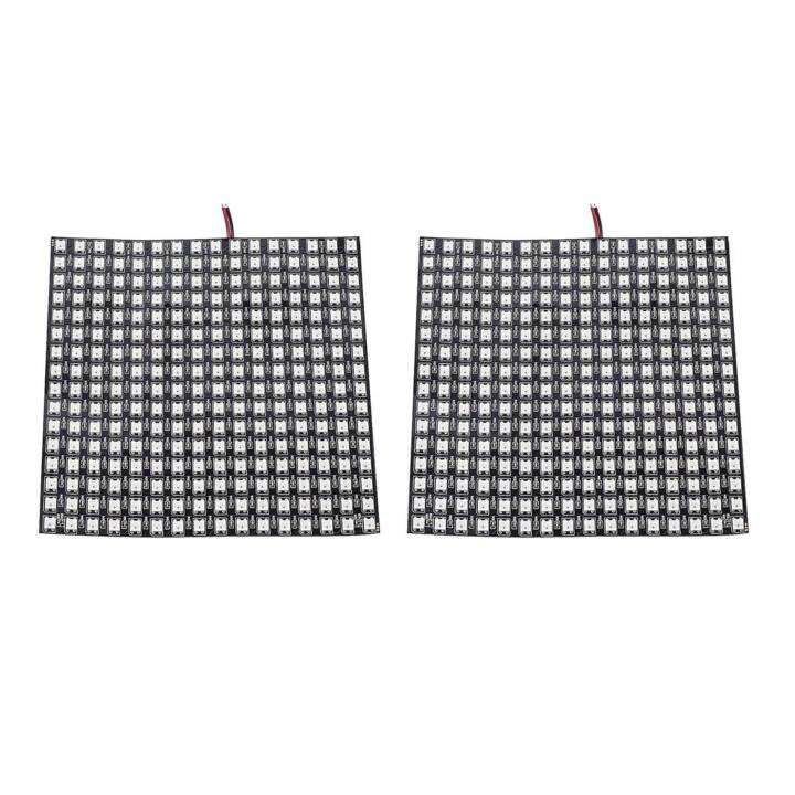 2X WS2812B LED RGB Flexible Pixel Panel 16X16 Individually Addressable ...