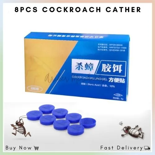 Original and Effective Pest Control 8pcs Cockroach Catcher Killing Bait ...