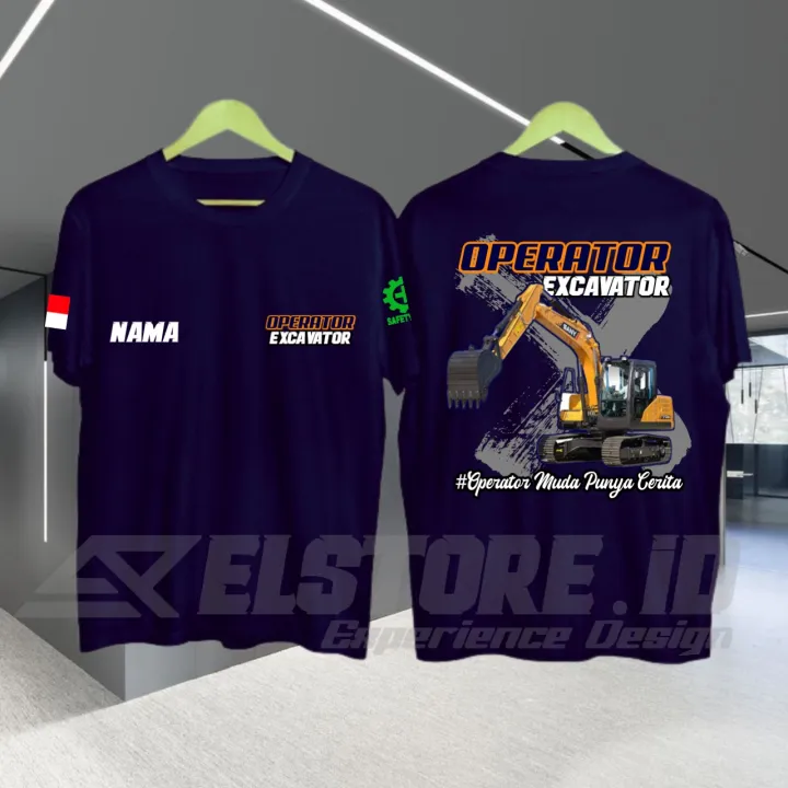 COD GRADE A, kaos distro OPERATOR EXCA SANY, bisa custom nama/logo ...