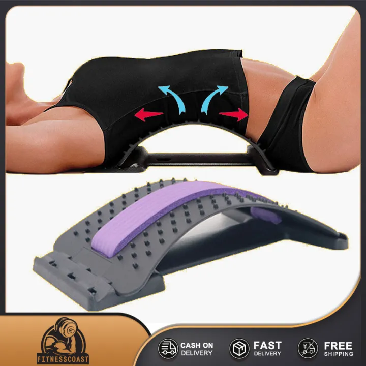 back stretch equipment lumbar support stretcher back massage stretcher ...