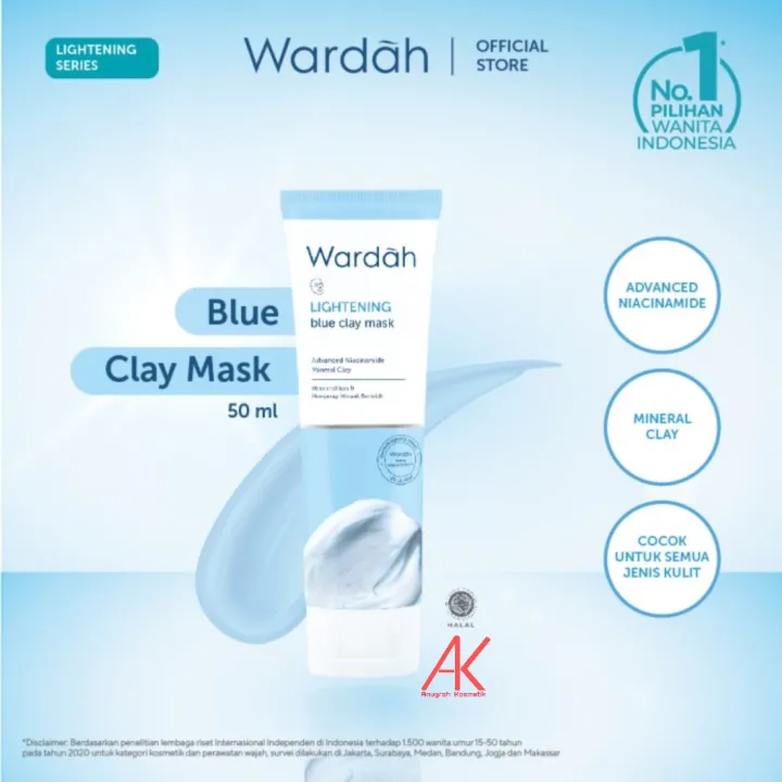 Wardah Lightening Blue Clay Mask [Masker] | Lazada Indonesia