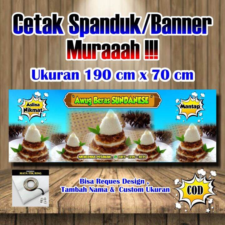 Spanduk Banner Awug Beras ukuran 190cm x 70 cm | Lazada Indonesia
