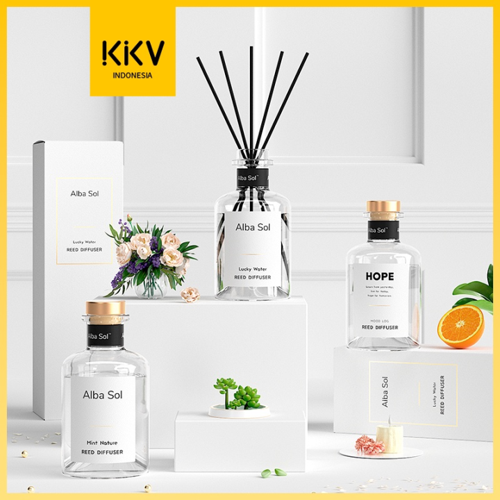 KKV Alba Sol Reed Diffuser / Blood Orange / Aromaterapi / Wewangian Rumah / Honey Flower Seed ...