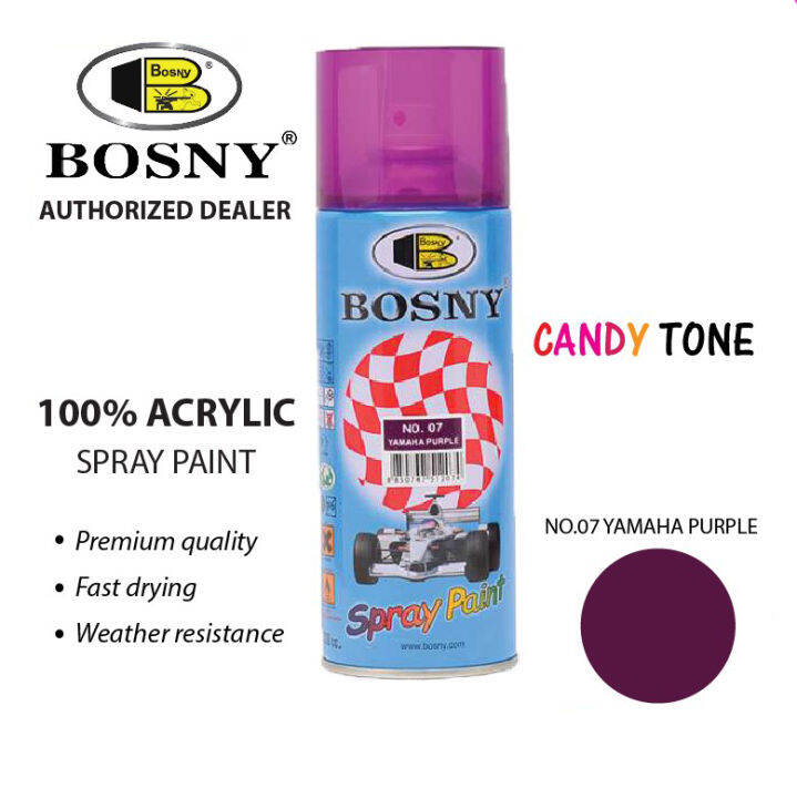 Bosny Candy Tone Spray Paint No.07 Yamaha Purple Spraypaint Pylox No 07 ...