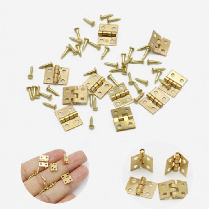 20pcs 10x8mm Tiny Gold/Silver Mini Small Metal Hinge For 1/12 House ...