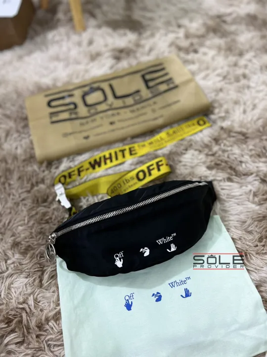 OFF-WHITE Logo Basic Fannypack Wasitbag Black Legit Authentic | Lazada PH