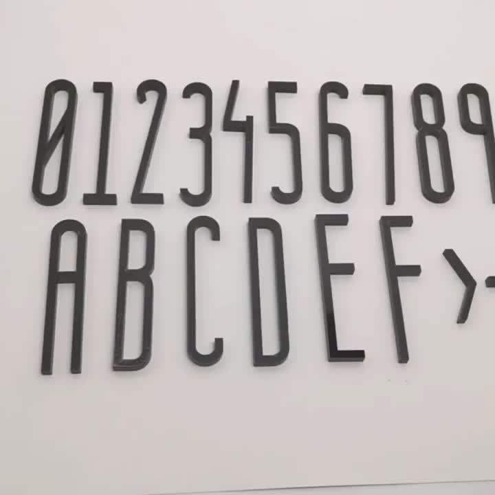 8cm 3D Modern Plastic House Number Letters Home Address Door Numbers ...