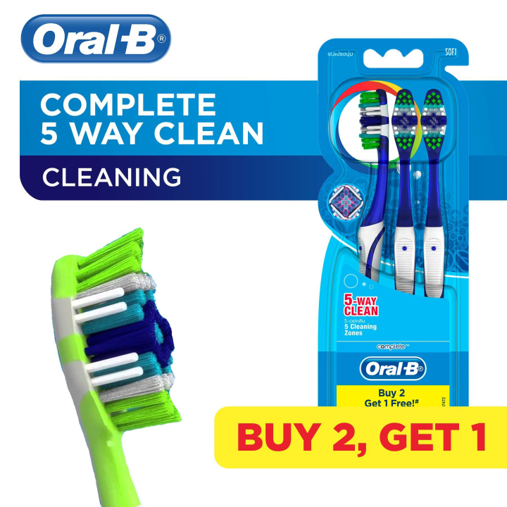 Oral-B Toothbrush 5 Way Clean 3s (Assorted Colors) | Lazada PH