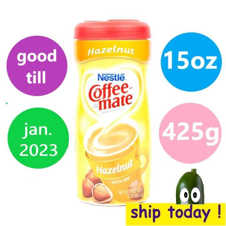 Nestle Coffee-Mate Hazelnut Powder Creamer Coffee Mate 15oz / 425.2 g ...