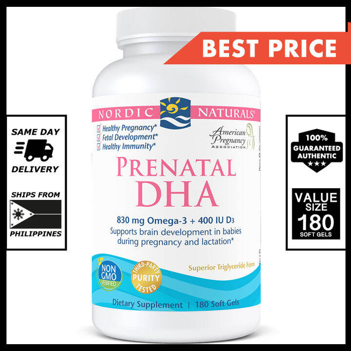 Nordic Naturals Prenatal DHA, Omega 3 & Vitamin D3 + EPA with Fish Oil ...