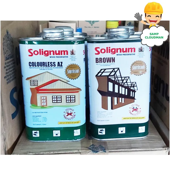 Authentic Solignum Wood Preservatives ClearBrown 1 Liter Anti Anay ...