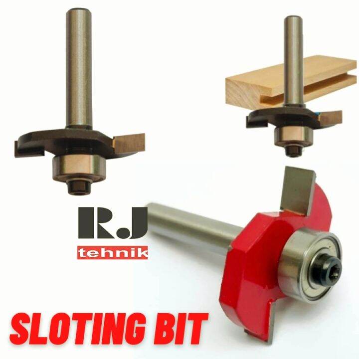 Mata Sloting Bit Profil Kayu Wood Trimmer Router Slotting 3 - 12mm ...
