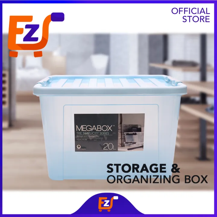 EZ DEAL Megabox 20Liters High-Quality Plastic Durable Stackable Storage ...