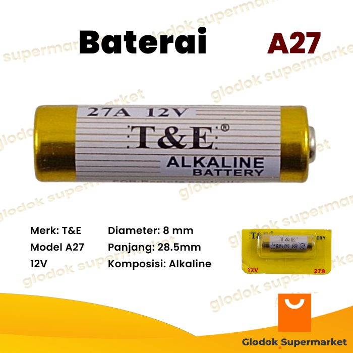 Baterai T&E 27A Batu Batre 12v Battery 12 Volt Alkaline A27 | Lazada Indonesia