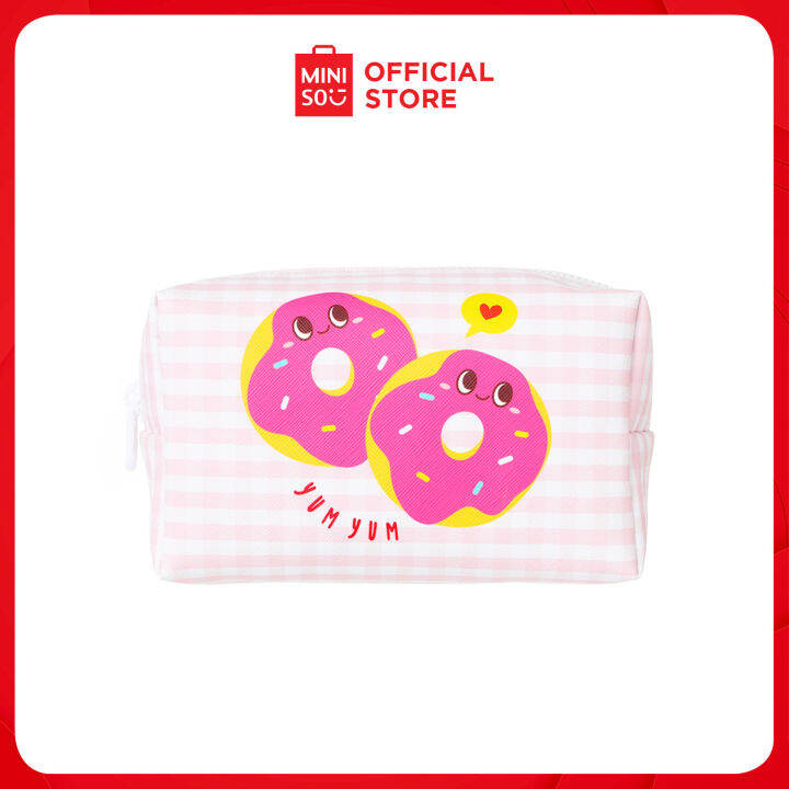 MINISO Happy Foods Collection Cosmetic Bag(Pink) | Lazada PH