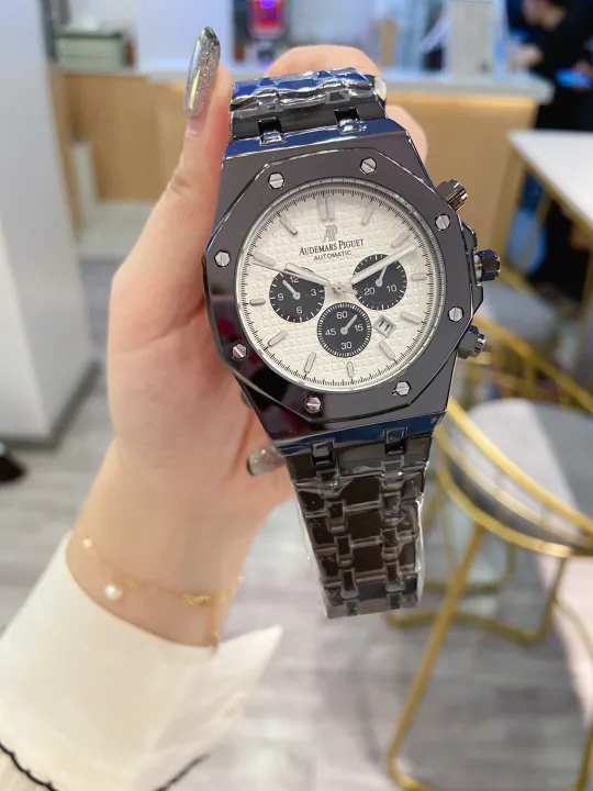 Audemars นาฬิกาข้อมือชาย,นาฬิกากีฬากันน้ำแนวทหารควอตซ์แอนะล็อกหรูหรา ...