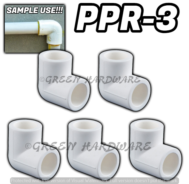 5PCS PPR-3 PPR Elbow 90 Degrees (20MM-1/2, 25MM-3/4, 32MM-1INCH) Fittings Plastic PPR Expansion ...