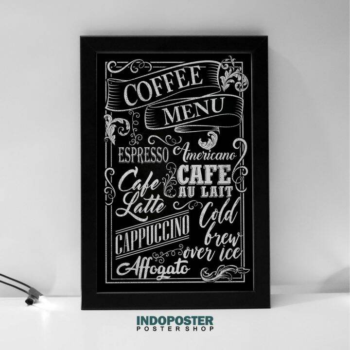 Poster Hiasan Dinding Coffee Menu A4 30X20cm | Lazada Indonesia