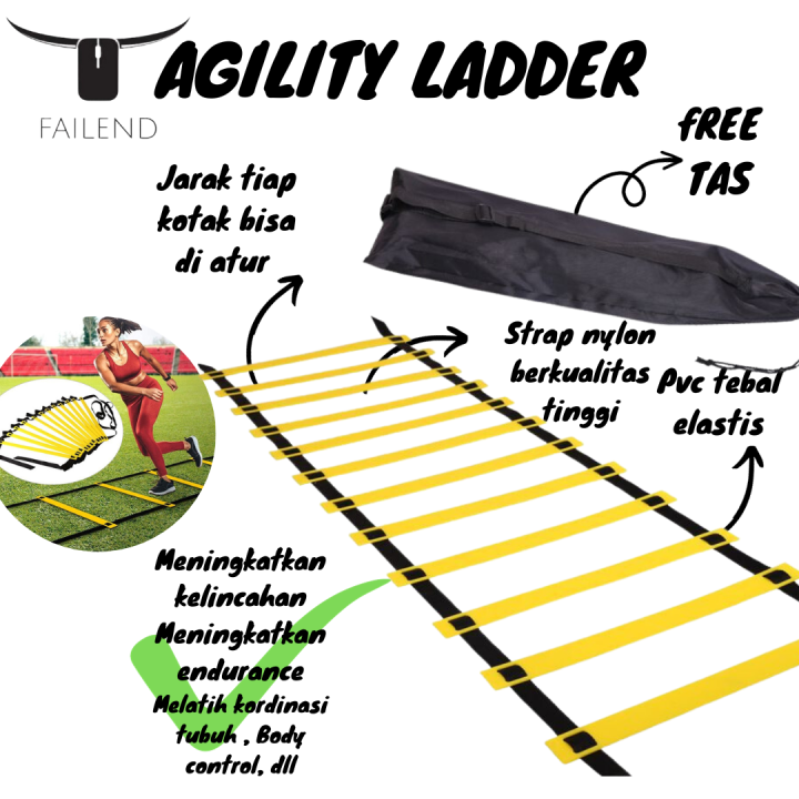Agility Ladder 2,3,4,5,6,7,8 Meter /Tangga Tali Nilon Untuk Latihan ...