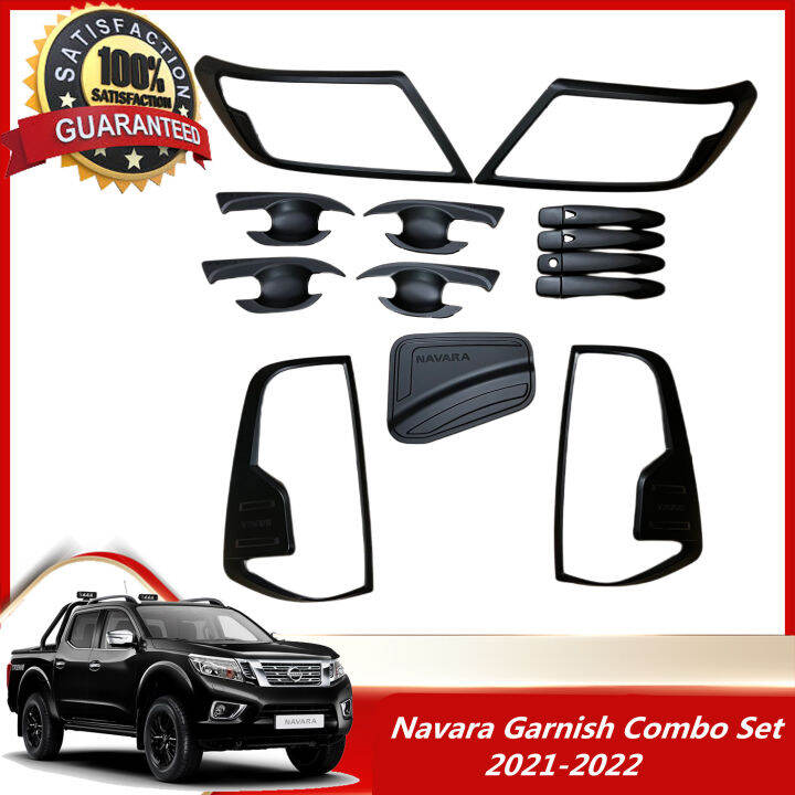 Nissan Navara NP300 PRO 4X Garnish Combo set cover matte black 2021 ...