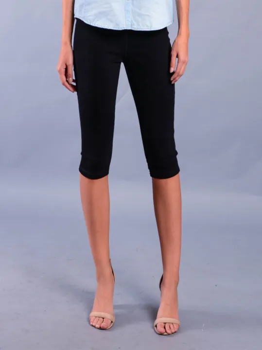 Freego Yoga Low Slim Denim Shorts on Black | Lazada PH