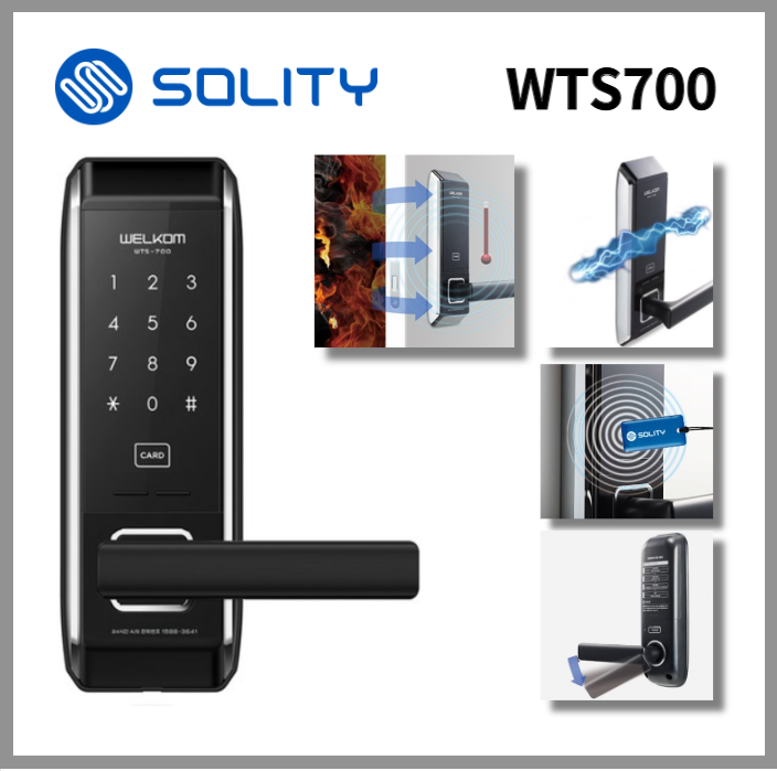 Wellcome WTS700 non-perforated Smart Digital Door Lock+ Card Key Mini ...