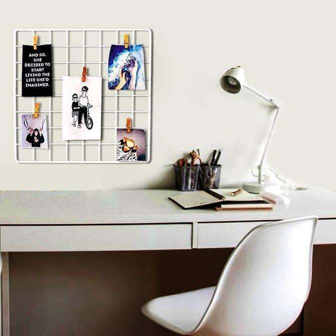 [Ready] Segi White Grid Wire Wall Mesh Board 35X35 Display Bunga ...