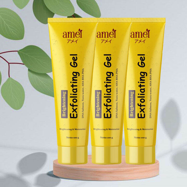 AMEI Brightening Exfoliating Gel DNA Salmon 100 Gram pembersih daki | Lazada Indonesia