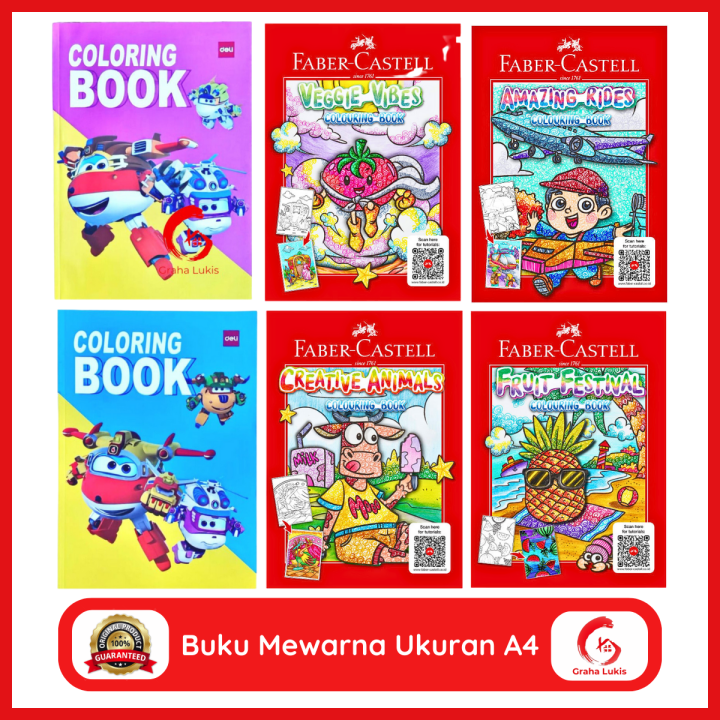 Buku Mewarnai / Coloring Book Ukuran A4 | Lazada Indonesia