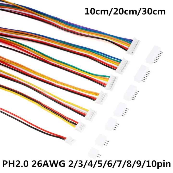 【CW】 10Sets Mini Micro JST 2.0 PH Male Female Connector 2/3/4/5/6/7/8/9 ...