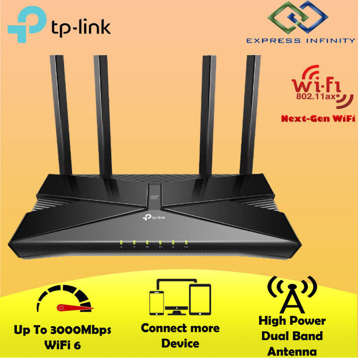 Tp-Link Archer AX50 Wi-Fi 6 AX3000 Dual Band Gigabit High Power Wireless Router | Lazada