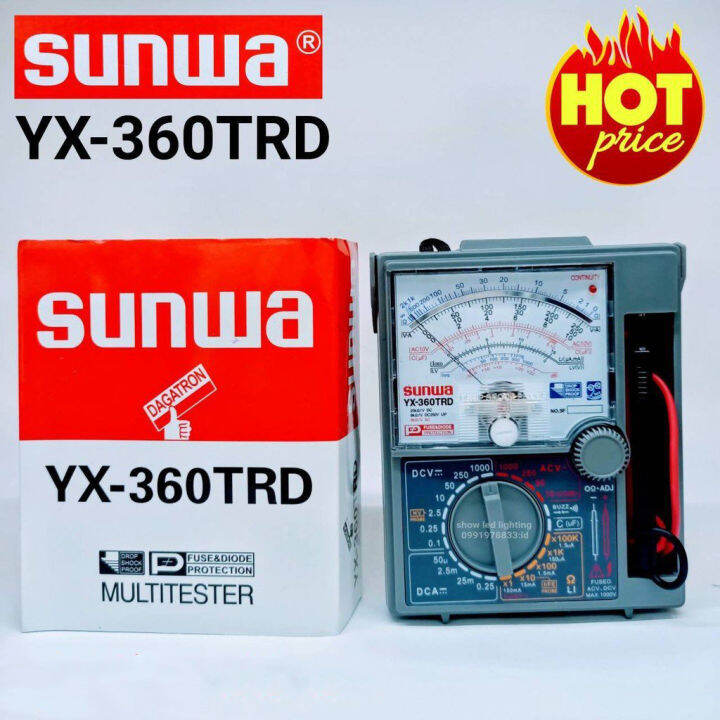 มัลติมิเตอร์แบบเข็ม SUNWA YX-360TRD มัลติมิเตอร์แอนะล็อก รุ่นใหม่พร้อม ...