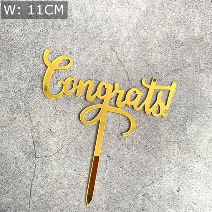 【New Arrival】Acrylic Congrats Cake Topper Graduation Opening ...