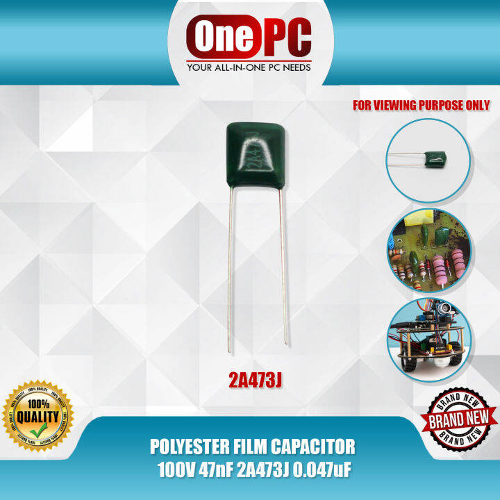 POLYESTER FILM CAPACITOR 100V 47nF 2A473J 0.047uF | Lazada PH